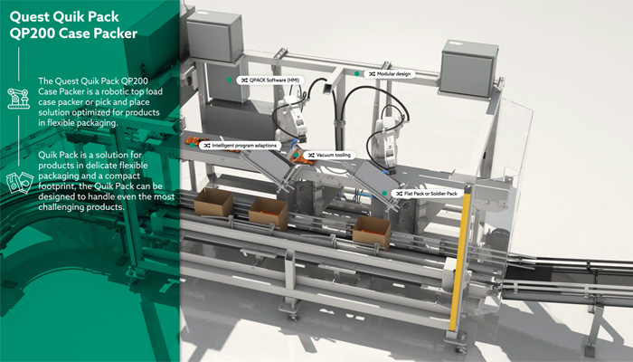 Explore a 3D Animated Case Packer for a Snack Food Packaging Line with ...